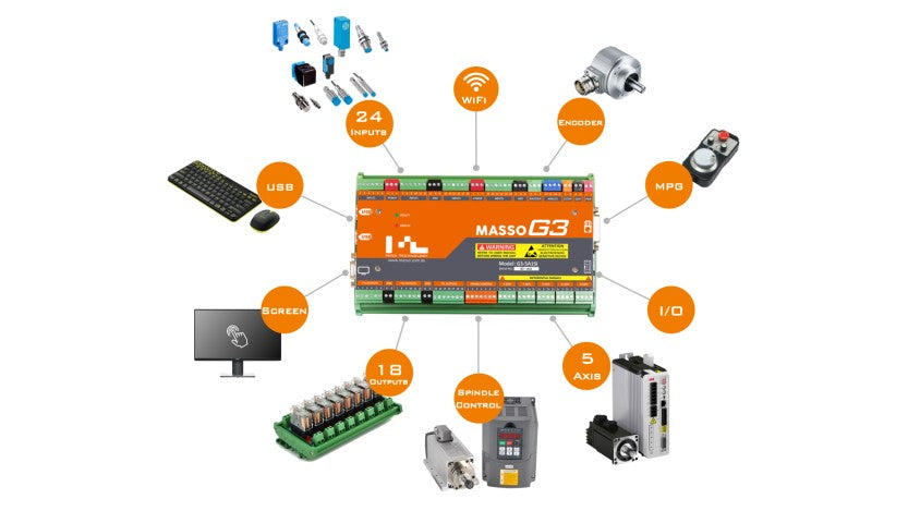 MASSO G3 CNC Mill/Router Controller - 3-Axis – RoverCNC Online Store
